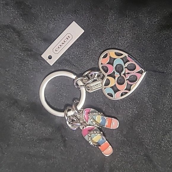 Coach | Accessories | 2 Coach Charms Signature C Heart And Flipflops 2 ...